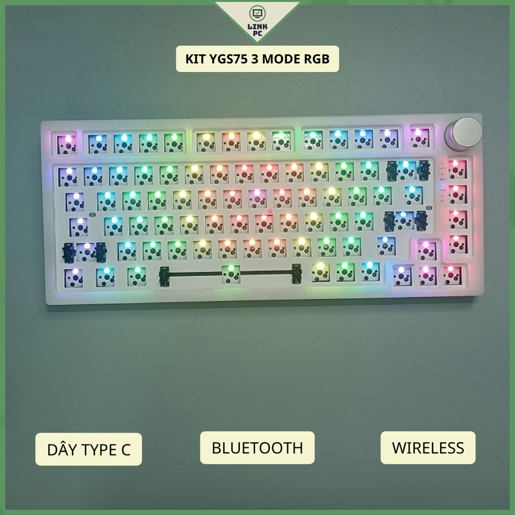 Kit phím cơ YGS75 ( IK75 ) - Hotswap | Layout 75% | Led RGB || 3 Mode ...