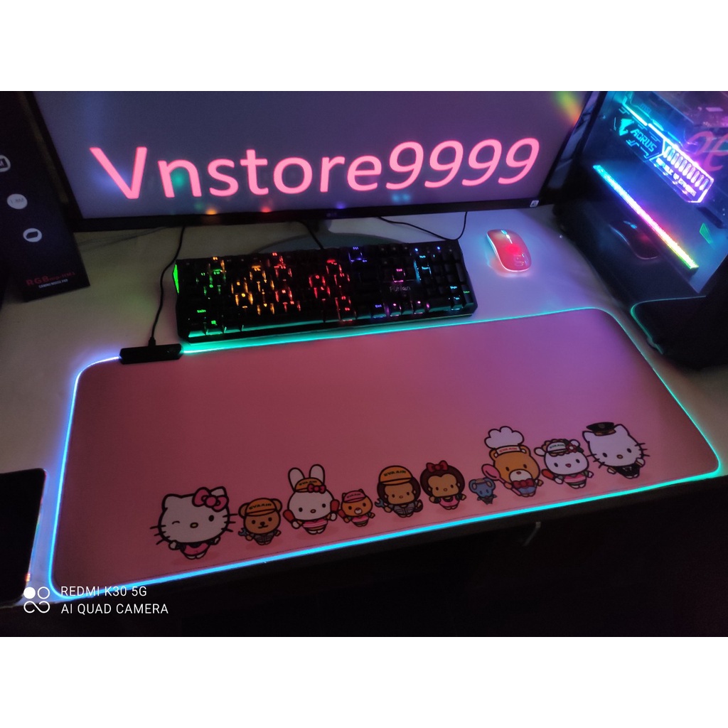 Lót chuột led rgb PDGAMING 50 mẫu pad chuột cỡ lớn fullbox 90x40 80x30, chống trượt siêu bền ...