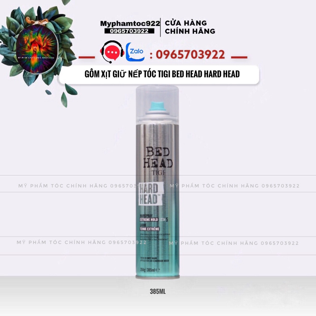 Gôm xịt giữ nếp cứng TIGI hard head 385ml chính hãng - Tigi Chính Hãng | Shopee Việt Nam