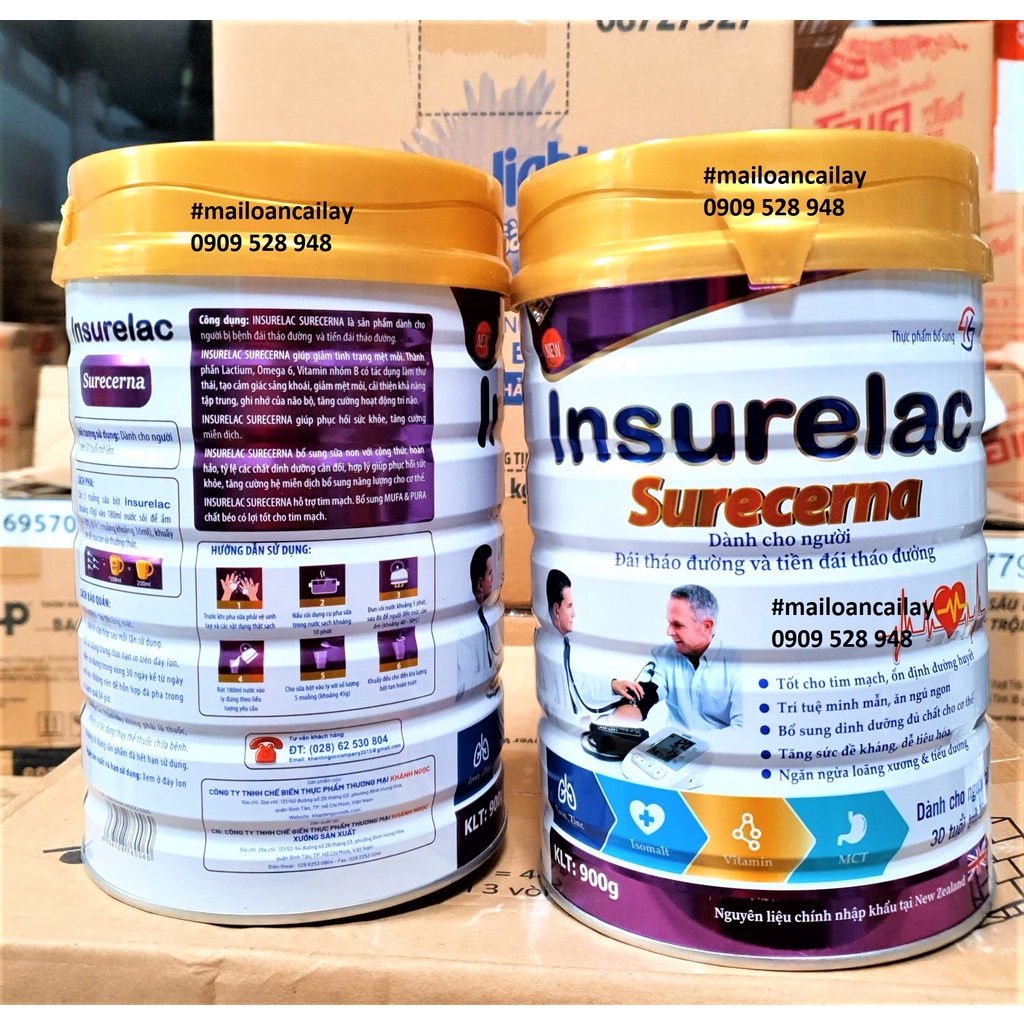 INSURELAC Surecerna Sữa dinh dưỡng dành cho người tiểu đường 900g ...