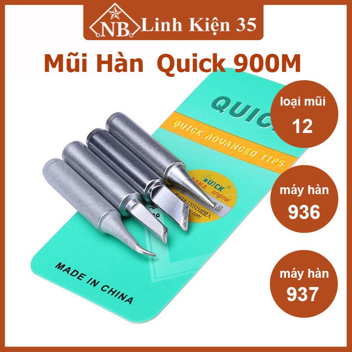Mũi hàn Quick 900M dành riêng cho trạm hàn 936, 937 các loại T-K, T-I ...