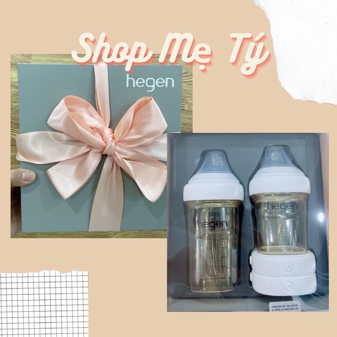 Bộ Set quà tặng Bình sữa Hegen 150ml / 240ml Basic Starter Kit Hegen làm quà đầy tháng | Shopee ...