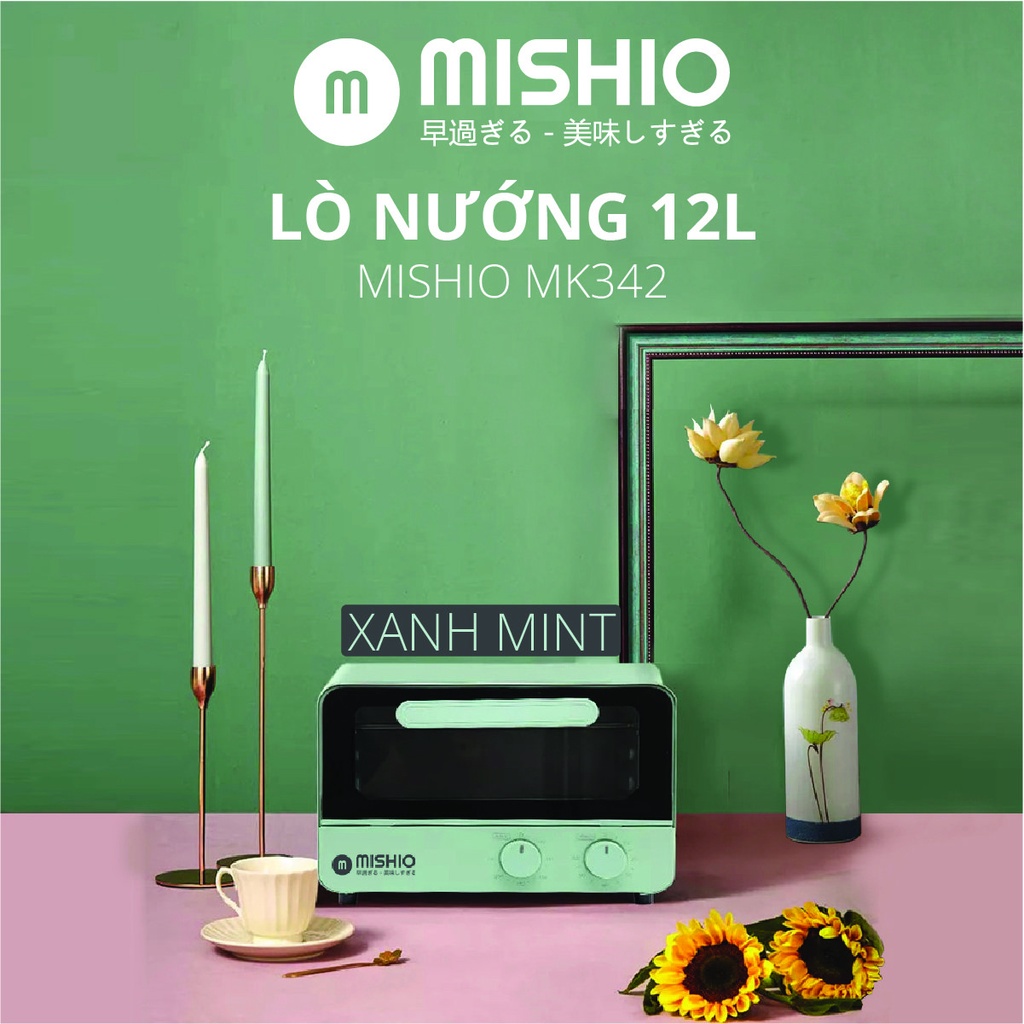 Lò nướng 12L Mishio MK342 dải nhiệt rộng 60-230 độ | Shopee Việt Nam