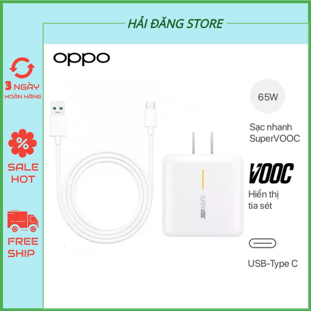 Bộ Sạc Nhanh Oppo Super Vooc 65w Dây Sạc Siêu Tốc Type C Dành Cho Điện ...