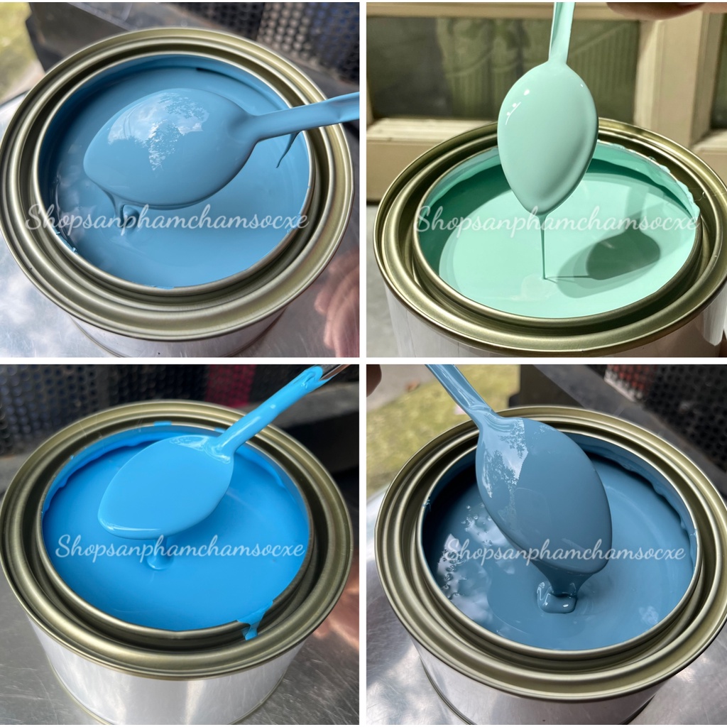 Sơn màu xanh 1k tùy chọn - Sơn solid đóng lon 0.5kg | Shopee Việt Nam