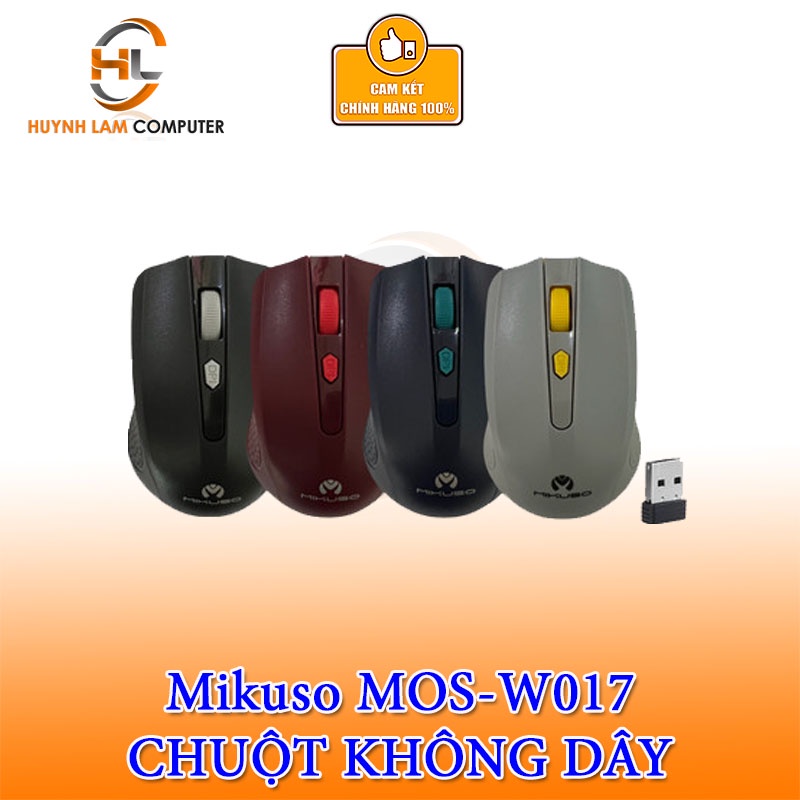 Chuột không dây Mikuso MOS W017 Silent 1600DPI - Hàng chính hãng | Shopee Việt Nam