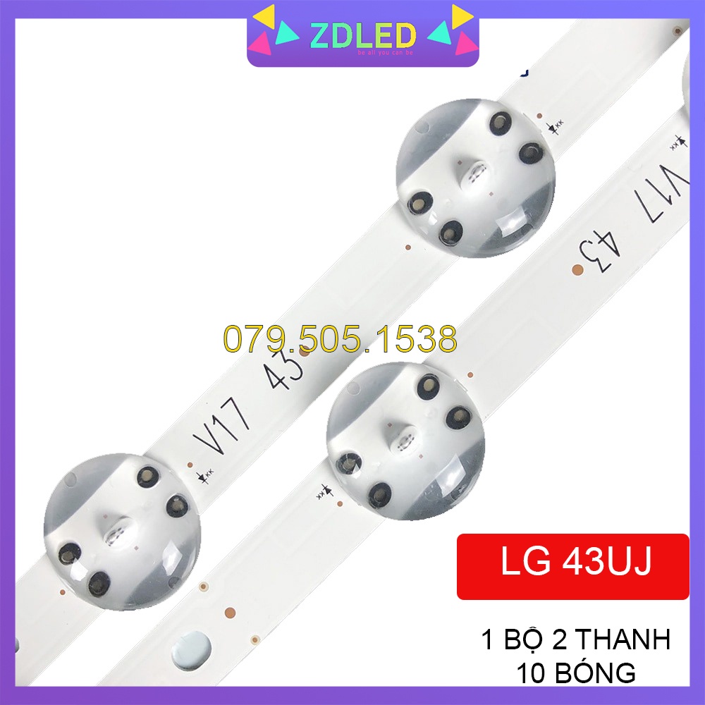 Thanh LED TIVI LG 43UJ 652 (10LED) - Lắp zin tivi LG 43UJ652 - 1 THANH ...