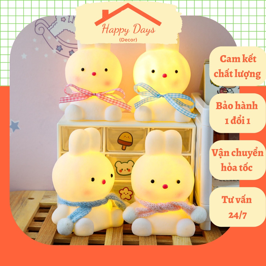 Đèn ngủ hình con thỏ, đèn con thỏ cute trang trí phòng ngủ | Shopee ...