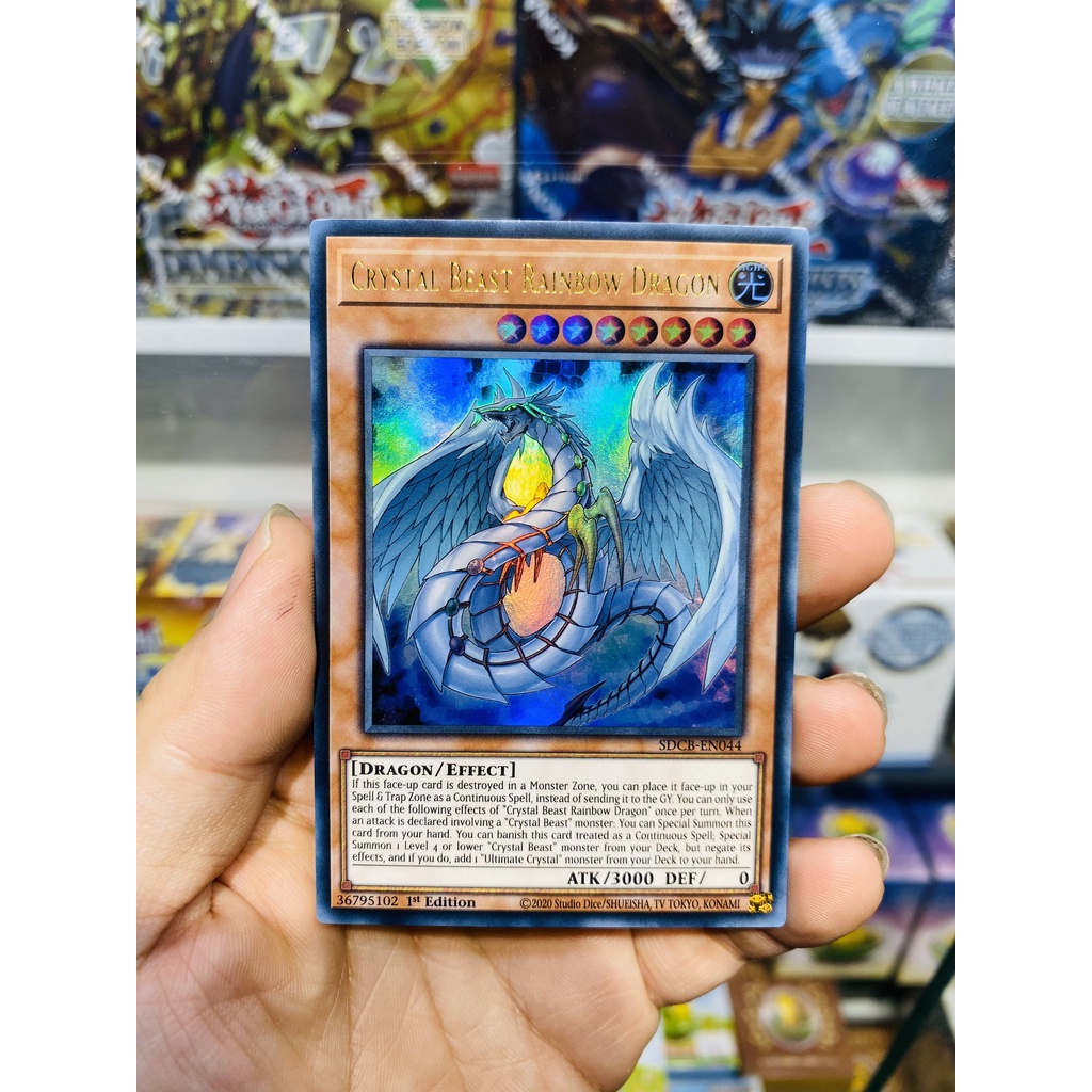 Thẻ Bài YugiOh! Mã SDCB-EN044 - Crystal Beast Rainbow Dragon - Ultra Rare - 1st Edition | Shopee ...