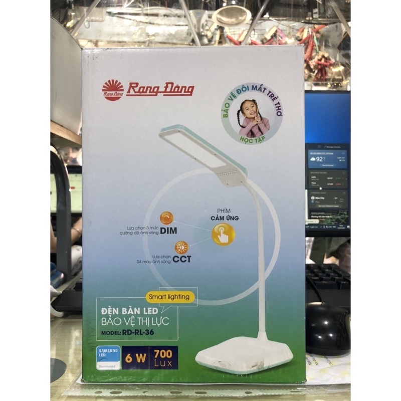Đèn học sinh LED chống cận Rạng Đông RD-RL36 6W (Cảm ứng) 3 cấp và 4 ...