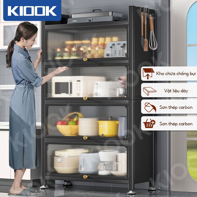 KIOOK Kệ Để Đồ 4/5 Tầng 80-100cm, Kệ Bếp Đa Năng Thông Minh, Kệ Thép Đa ...