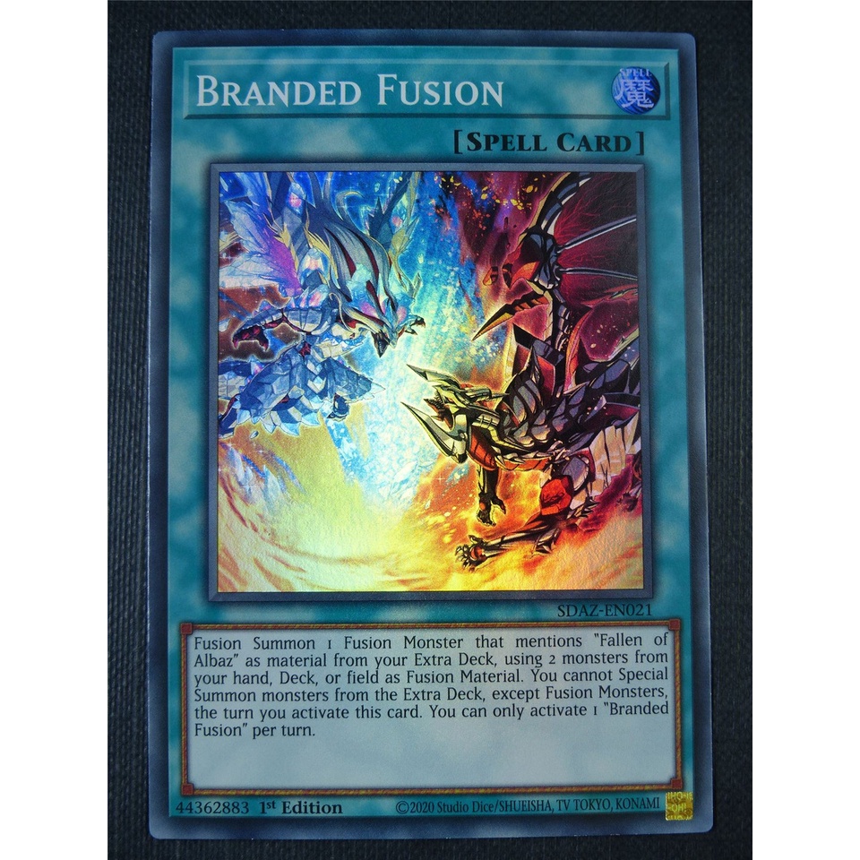 Thẻ bài YUGIOH - Branded Fusion - SDAZ-EN021 - Super Rare 1st Edition ...