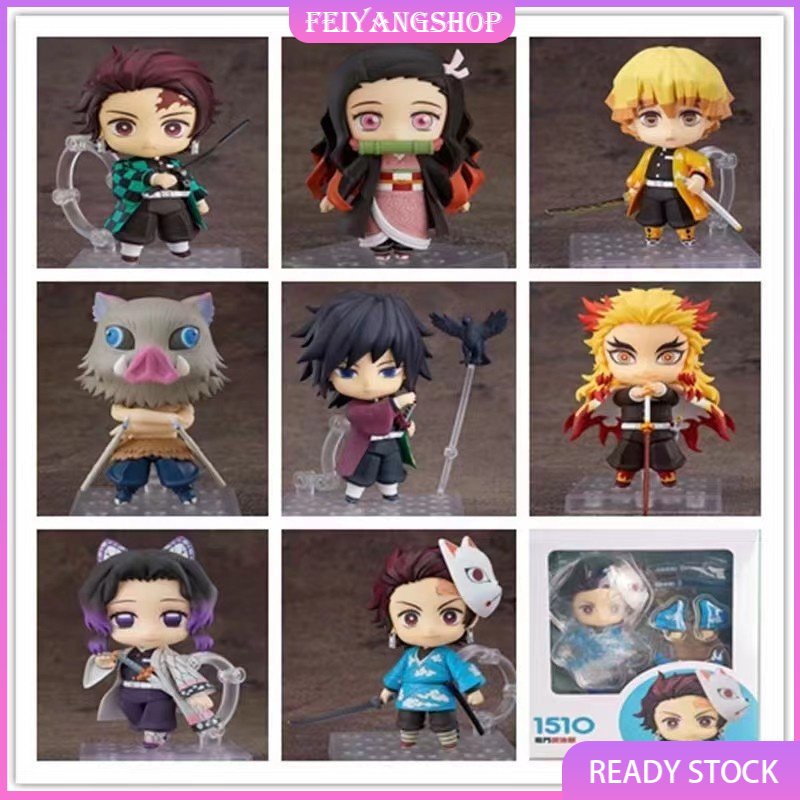 Nendoroid Anime Demon Slayer Action Figure Pvc 1193 Tanjiro 1194 Nezuko ...