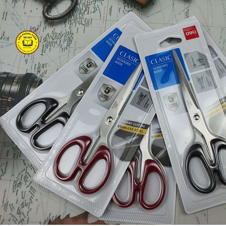Kéo văn phòng Deli 6009 (180mm) | Shopee Việt Nam