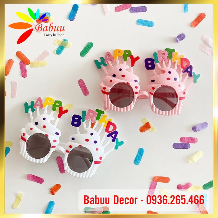 Kính mắt sinh nhật, liên hoan, party siêu dễ thương Babuu Decor ...