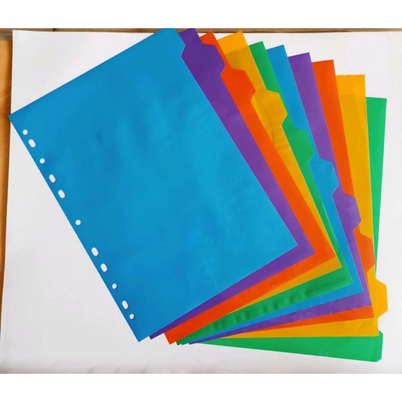 XẤP PHÂN TRANG NHỰA 12 SỐ TRÀ MY 14089 - CHIA FILE MÀU NHỰA KHỔ A4 - 12 ...