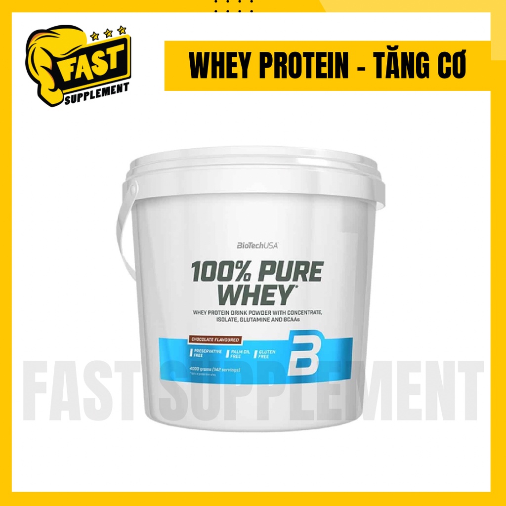 WHEY PROTEIN 100% PURE WHEY BIOTECHUSA 4KG - HỖ TRỢ PHỤC HỒI CƠ BẮP ...