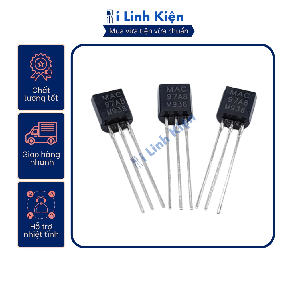 Triac MAC97A8 0.8A 600V chân cắm chất lượng tốt. | Shopee Việt Nam