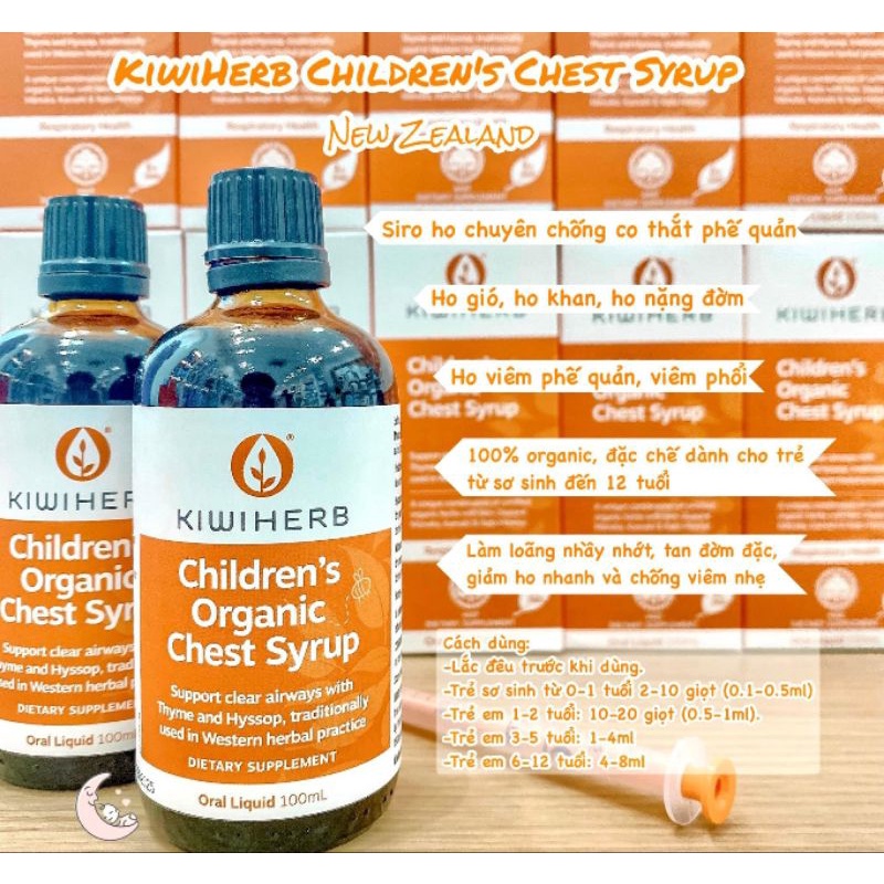 [CHÍNH HÃNG] Siro giảm ho long đờm Kiwiherb Children's Organic Chest ...