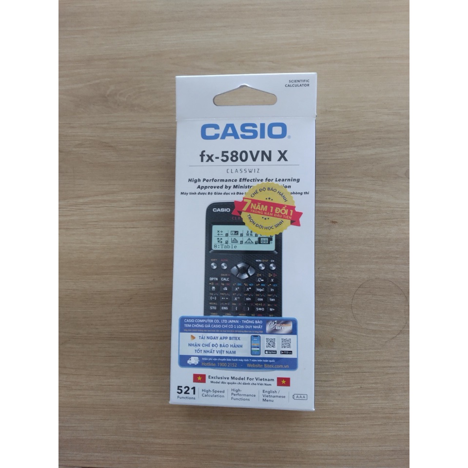 Máy tính Casio FX 580VN X Hàng chính hãng bảo hành 7 năm casio 580vnx ...
