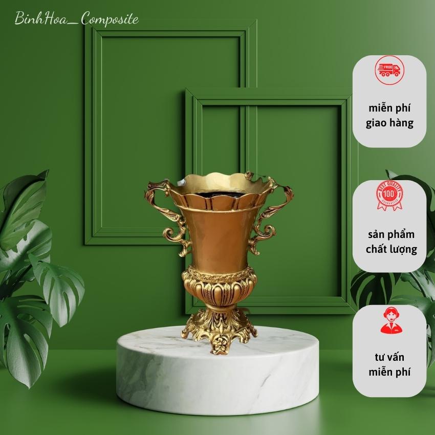 Bình hoa loe( cúp s3) composite mã bh08, lọ cắm hoa cao cấp, bình cắm ...