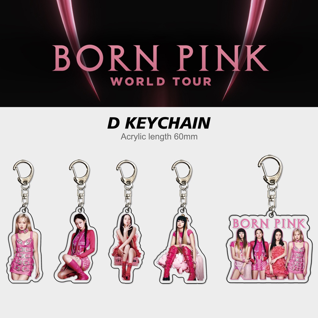 Blackpink Album BORN PINK Keychain ROSE JISOO Acrylic Pendant | Shopee ...