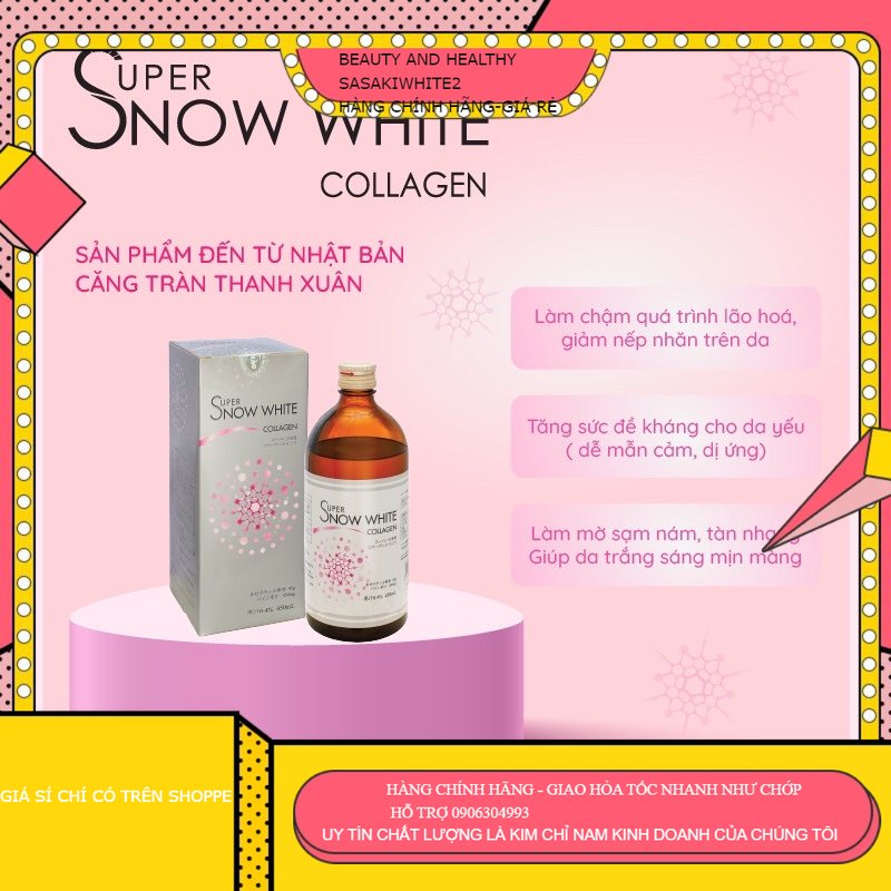 Collagen dạng nước SUPER SNOW WHITE 45.000mg #SASAKIWHITE2 | Shopee ...