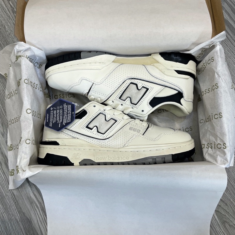 Giày thể thao New Balance 550 Cream Black - NB550 bản collab | Shopee ...