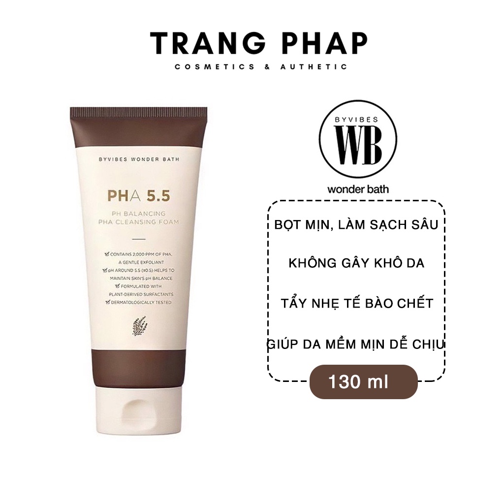 Sữa rửa mặt Wonder Bath PHA 5.5 tạo bọt dịu nhẹ 130ml | Shopee Việt Nam