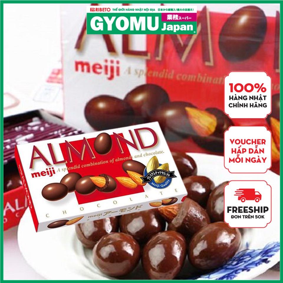 Kẹo Socola bọc hạnh nhân Almond Chocolate - Nhật Bản | Shopee Việt Nam