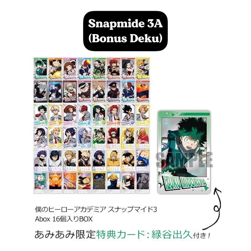 [Nekonii] Snapmide MHA My hero Academia Ver 1, 2, 3A, 3B, 4A | Shopee ...