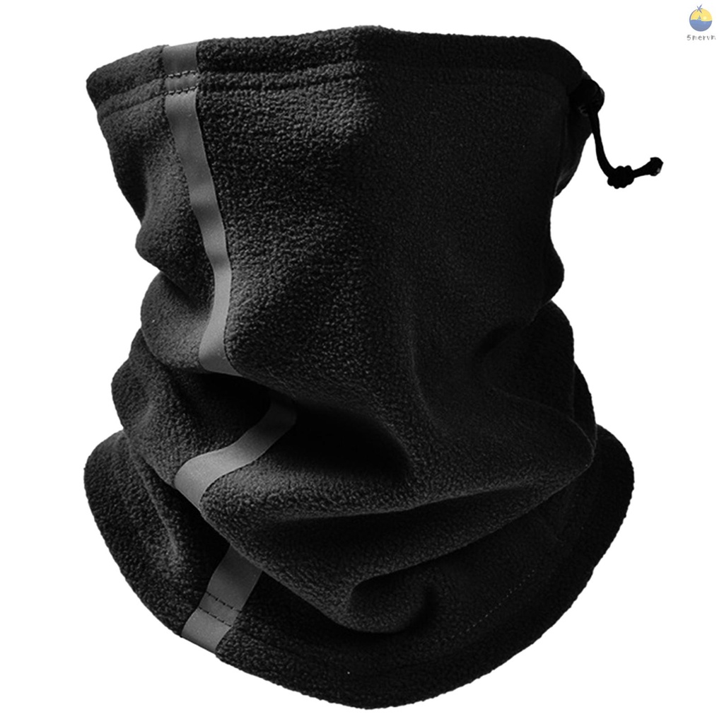 Adjustable Fleece Neck Gaiter Warmer Reflective Safety Face Cover ...