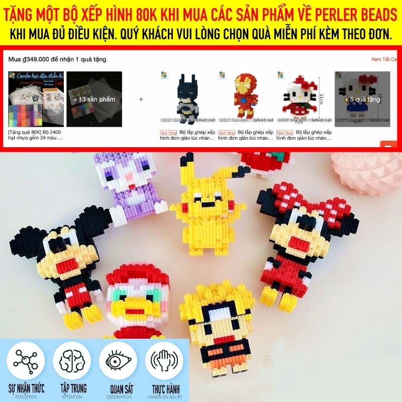 1000 Hạt đậu Thần Kì 5mm Bảng Màu 1 Mã Từ 01 đến 25 Hạt Nhựa đồ Chơi