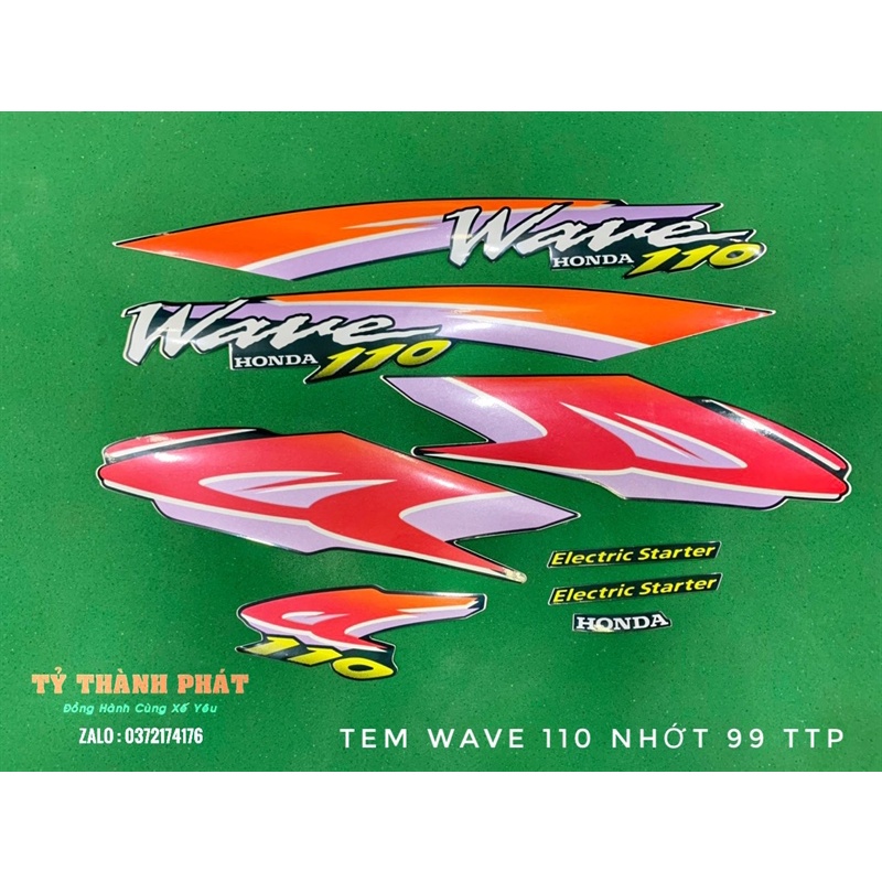 Tem Wave 110 99 xanh Nhớt ĐB ( đế trắng ) (Bộ) | Shopee Việt Nam