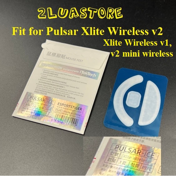 Tấm dán Mouse feet Tiger Ice Pulsar Xlite Wireless V2 Feet Tiger Pulsar ...