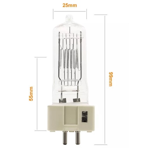 Bóng đèn halogen chân cắm / Searchlight lamp 230V 1000W GX9.5 (ISSA ...