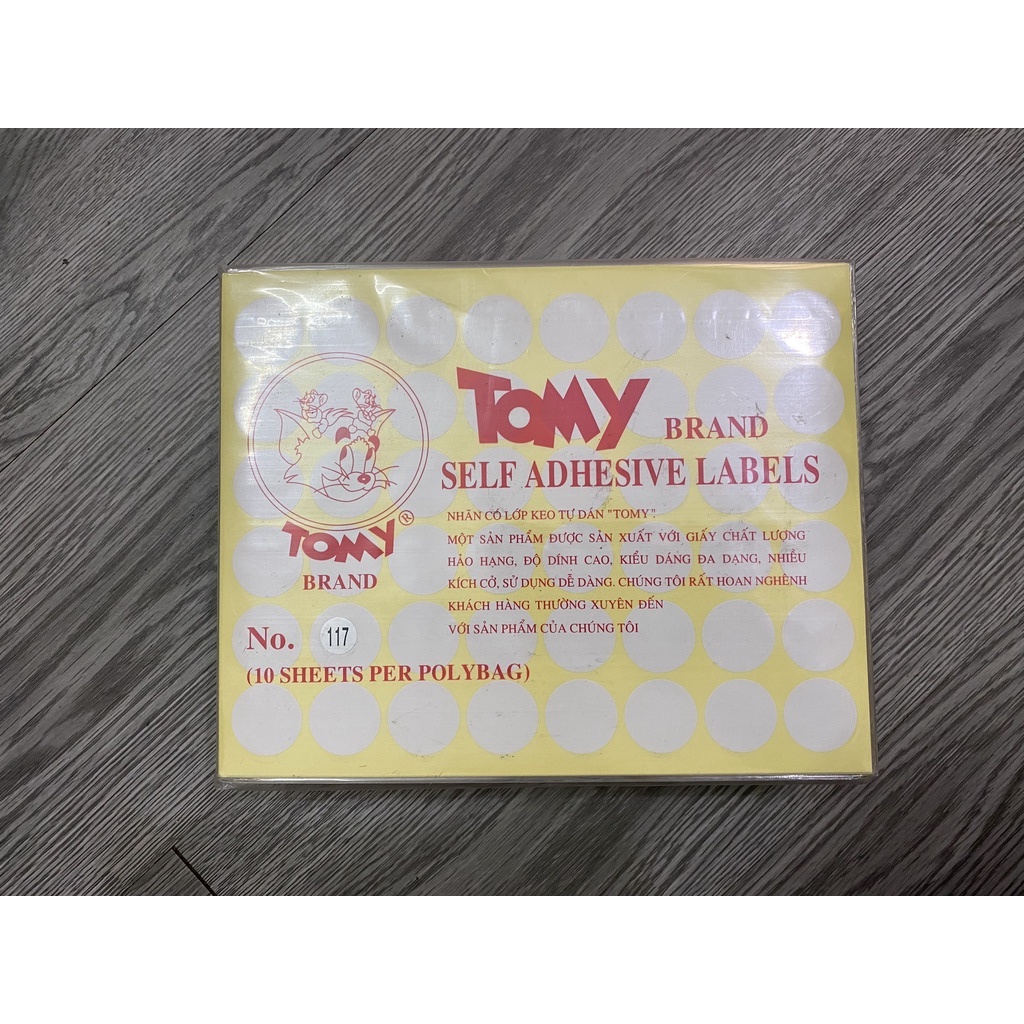 Xấp 10 tờ Nhãn có lớp keo tự dán Tomy A5 99 100 101 102 103 104 105 106 107 108 109 110 111 112 ...