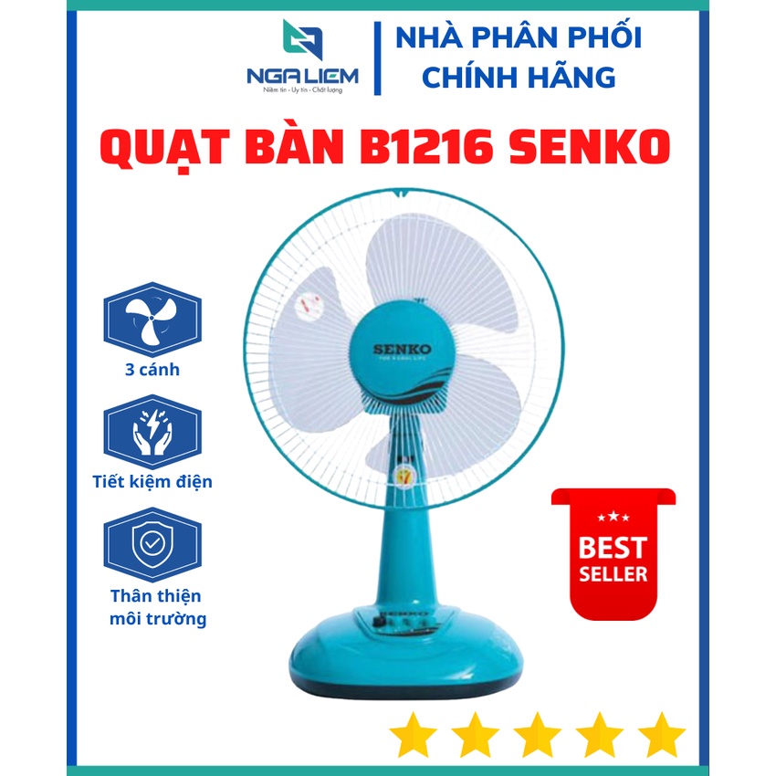 Quạt Bàn B1216 Senko (Màu ngẫu nhiên) [Hàng Chính Hãng] | Shopee Việt Nam