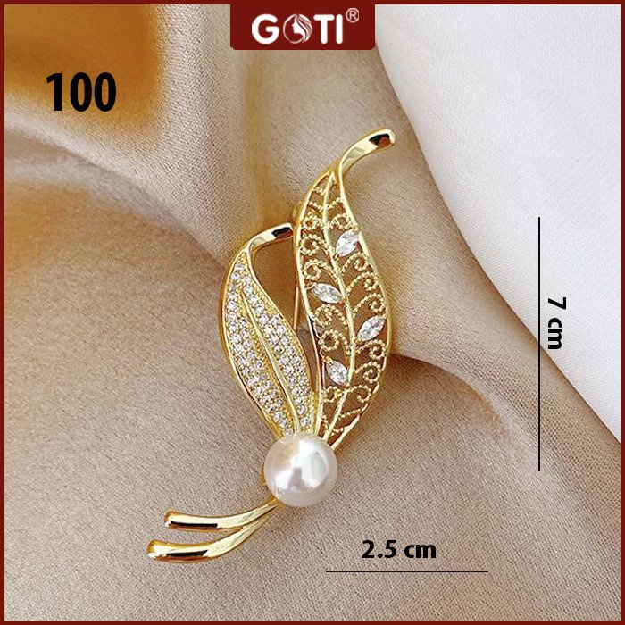 GOTI - Set Ghim Cài Áo Chiếc Lá Đôi Kiểu Phụ KiệnTag Cài Sang Trọng ...