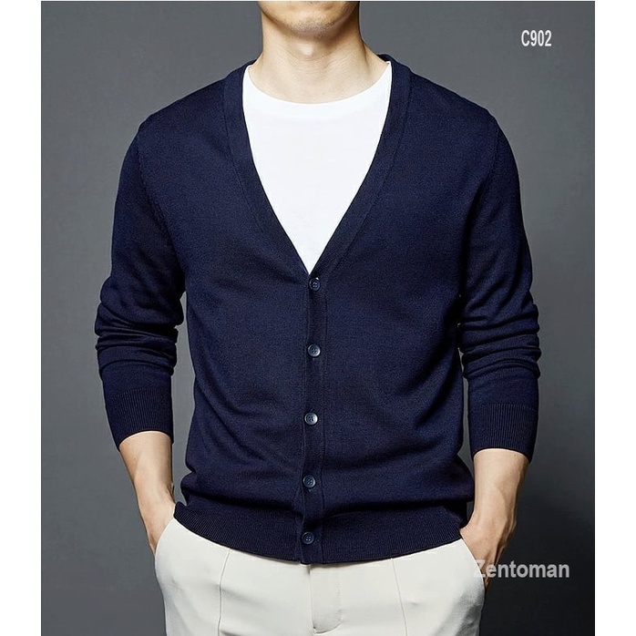 Cardigan nam ZENTOMAN, áo khoác len nam dệt kim nhiều màu | Shopee Việt Nam