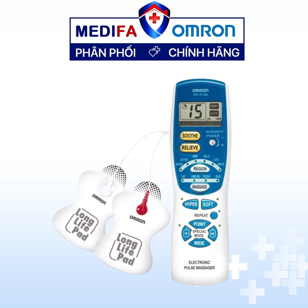 Máy Massage Xung Điện Trị Liệu Omron HV-F128 Giúp Giảm Đau Cơ, Khớp Với 12 Chế Độ Tự Động Theo ...