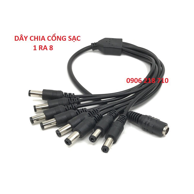 Dây chia nguồn DC 1 ra 2 và 1 ra 8 chân 5.5x2.1mm | Shopee Việt Nam
