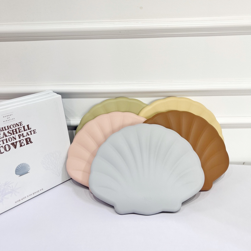 Khay Ăn Dặm Cho Bé Hình Sò TGM Silicone Seashell Suction Plate Chống ...
