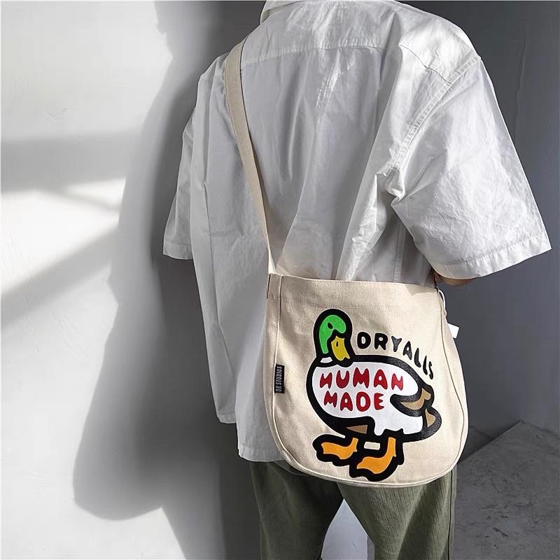 Túi tote canvas Unisex vịt Hu-man-ma-de 9ty có ngăn khóa kéo trong ...