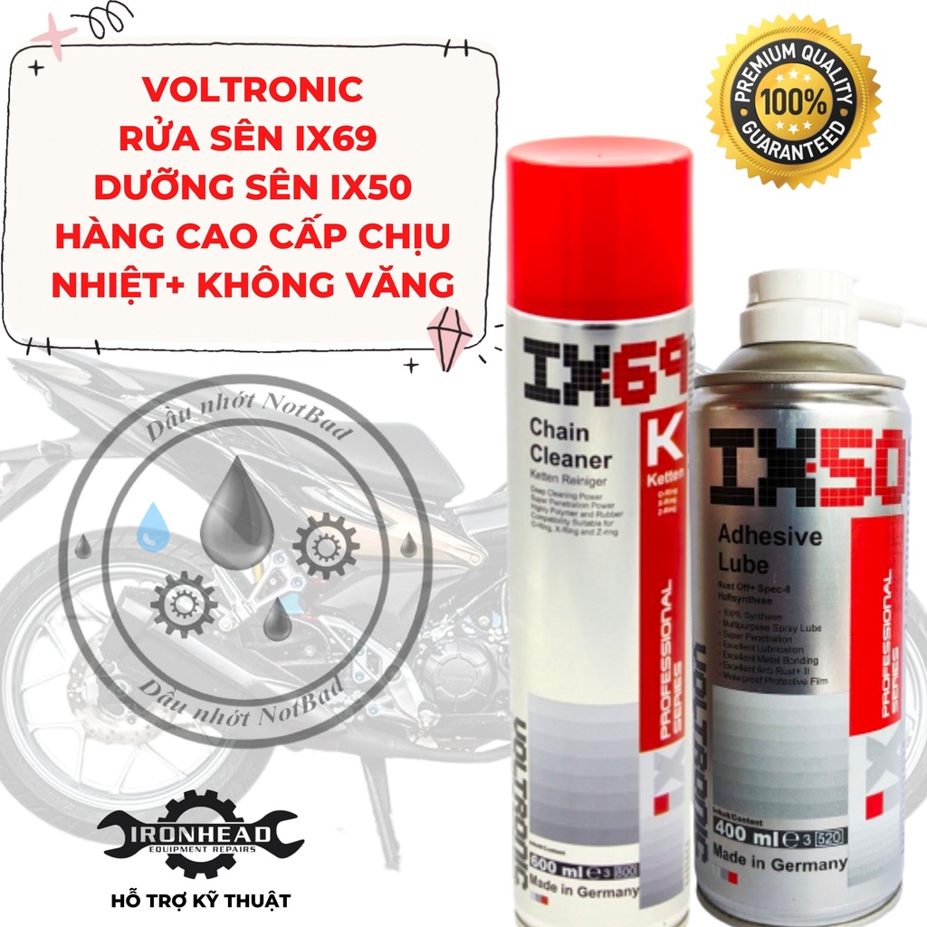 [COMBO 2] Xịt Dưỡng Sên Voltronic IX50 400ml + Vệ Sinh Sên Voltronic ...