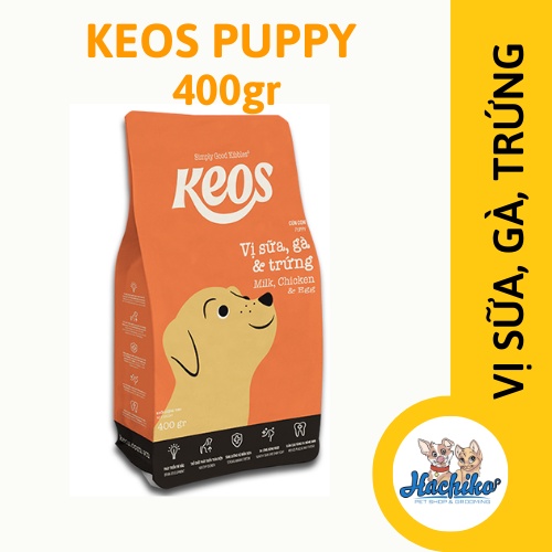 Thức ăn cho chó con KEOS Vị Sữa, Gà, Trứng 400gr và 1.5kg | Shopee Việt Nam