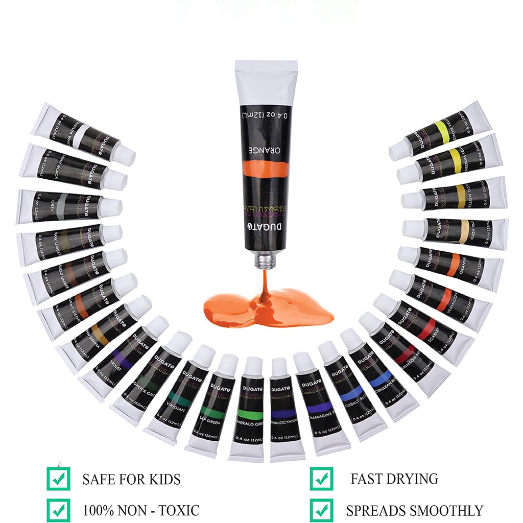 Deal Hot Màu Acrylic 24 Màu, Tuýp 12ml Hàng Công Ty DUGATO Cao Cấp Giá ...