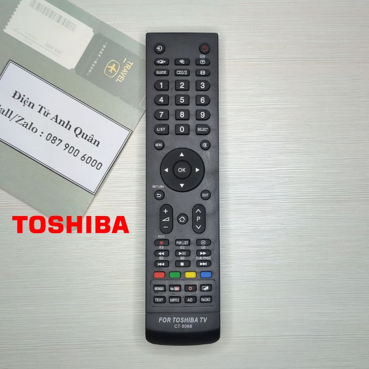 Remote tivi Toshiba - Điều khiển tivi Toshiba 8068 hàng tốt tặng pin ...