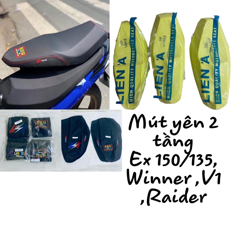 Mút yên gọt 2 tầng xe winner x v1, exciter 150, ex 135 2010, raider ...