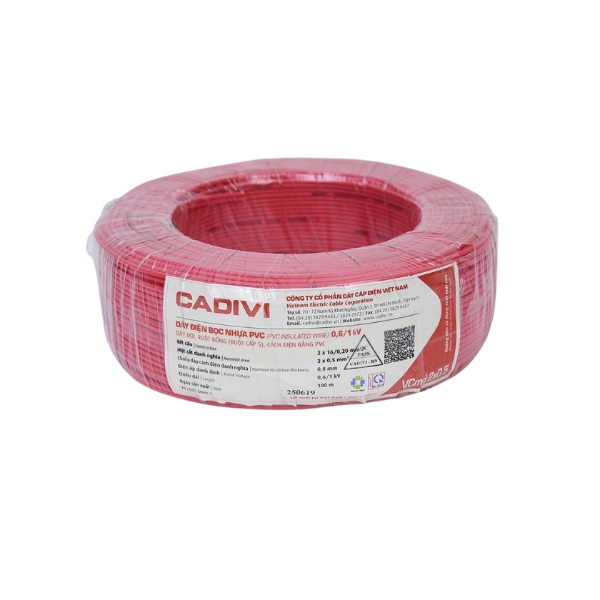 Dây Điện Đôi VCMD (2x0.5 - 2x0.75 - 2x1.5 - 2x2.5 mm) CADIVI [Bán lẻ ...